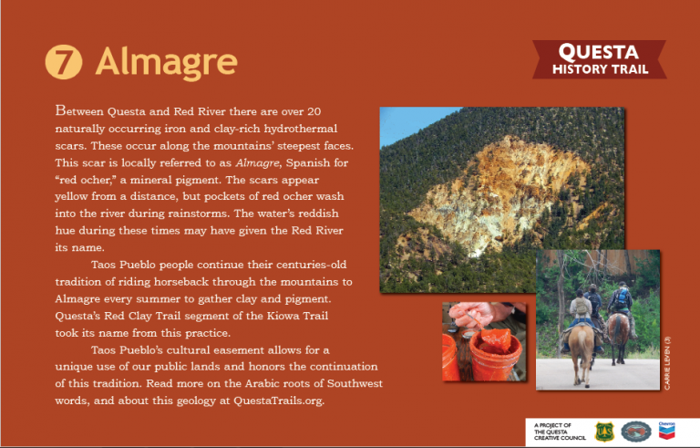 Sign #7 Almagre – Questa History Trail